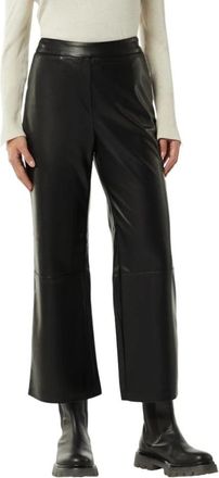 Comma Weite Hose aus Kunstleder - - Trousers - Damen - Schwarzk - XL