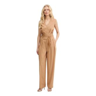 Twinset Gestreifter G&uuml;rtel-Jumpsuit - - Jumpsuits & Playsuits - Damen - Braun - L