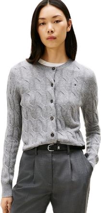 Tommy Hilfiger Damen Pullover Ww0ww47463 Mid Grey Heather M