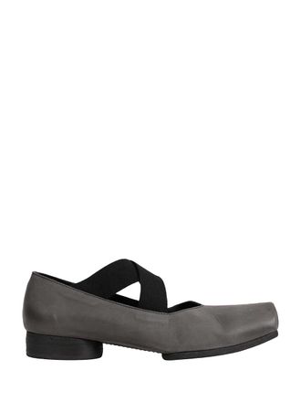 Uma Wang Calfskin Leather with Crossover Straps Ballet Flat - Gray