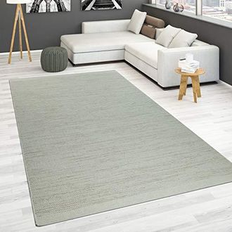 Paco Home Tapis Tissé À La Main Tissage Plat 100% Laine Style Scandinave Diff. Coloris, Dimension:80x150 cm, Couleur:Naturelle