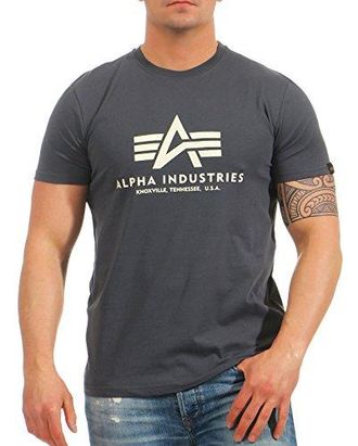 Alpha Industries Alpha Indutries Basic T-Shirt T-Shirt pour Homme Greyblack
