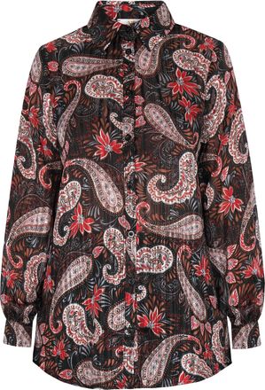 Usha Bluse Damen Schwarz Mehrfarbig