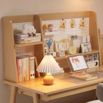Generic Schreibtischregal de Holz, Aus Hochwertigem Holz Gefertigt mit Verdickten Platten Stabil und Langlebig, Desk Shelf for Home Office Dorm(White Brown,11