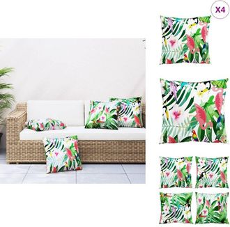 vidaXL Coussins d&eacute;coratifs lot de 4 Multicolore 50x50 cm Tissu - Oreiller D&eacute;coratif - Coussin Exterieur - Coussin Patio - Coussin Confortable - Coussin