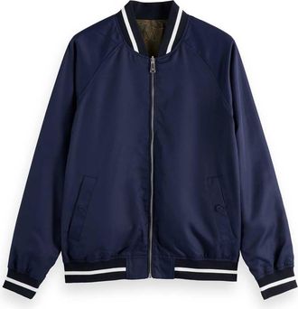 Scotch & Soda Herren Reversible Bomber Jacket, Navy, M EU