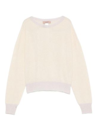 Twinset Pull Col Bateau - Blanc