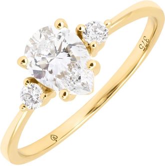 Edenly Eloria Ring - 9-karätiges Gelbgold und synthetische Diamanten