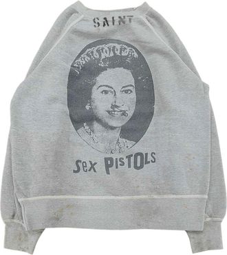 Saint Mxxxxxx x Sex Pistols sweat Queen - Gris
