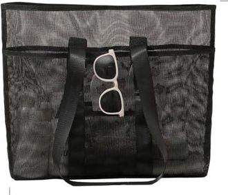 Generic Sac de plage en maille | Sac à jouets en maille pour la plage - Organisateur de rangement résistant au sable pour téléphone portable, maillot de bain,