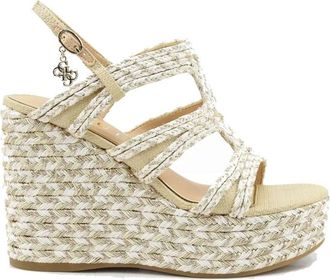 Guess Femme, Chaussures, Beige, Taille: 37 EU Sandale compens&eacute;e