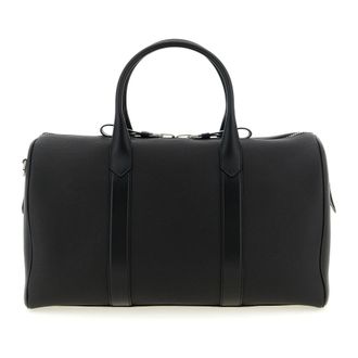 Tom Ford Homme, Sacs, Noir, Taille: ONE Size Sac de voyage moyen en cuir