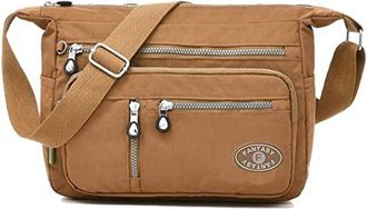 GFM Sac &agrave; bandouli&egrave;re en nylon imperm&eacute;able pour femme (NCB-5)(S4-6393-Marron) (NCB-6393-HLKEK)