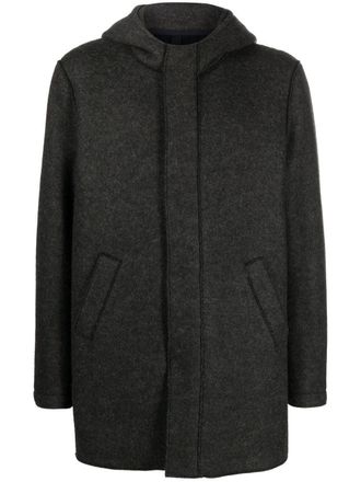 Harris Wharf London manteau en laine &agrave; capuche - Gris