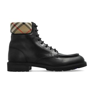 Burberry Leder Rogue Combat Boots - - Shoes - Herren - Schwarzk - 43 EU