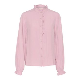 Cream Dawn Pink Chemisier &agrave; manches bouffantes - Femme - Blouses et Chemises - Rose - Taille: 40 FR