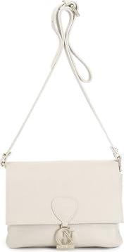 Caf&egrave;noir Sac Bandouli&egrave;re En Cuir &Agrave; Rabat Avec Bandouli&egrave;re R&eacute;glable, Pour Femme, Couleur Blanc, Taille Taille Unique