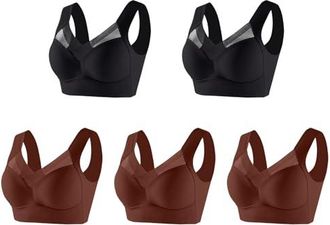 Generic Panneau de vanit&eacute; adh&eacute;sif adh&eacute;sif pour v&ecirc;tements - Soutien-gorge de yoga court - Soutien-gorge anti-affaissement - Soutien dorsal - Gris - Taille A - 