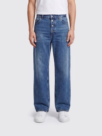 Dolce & Gabbana Jean large en denim taille mi-haute avec logo arri&egrave;re