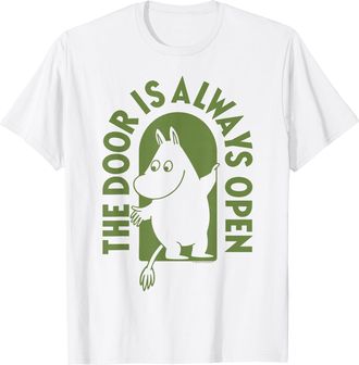 Moomin 80. Geburtstag von Mumin Die Tür ist immer offen Moomintroll T-Shirt