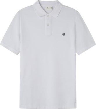 Springfield Herren Basic Ss Regular Polo with Tree Embroidery. 100% bci Cotton Poloshirt, wei&szlig;, X-Small