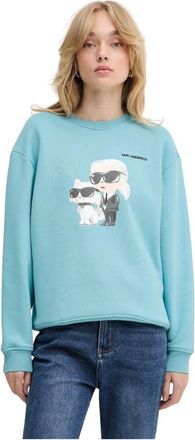 Karl Lagerfeld Femme, Sweatshirts et sweats &agrave; capuche, Bleu, Taille: 36 FR SweaT-shirts