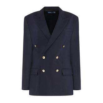 Polo Ralph Lauren Femme, Vestes, Bleu, Taille: 38 FR Blazer en Laine