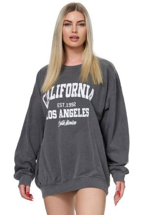 Worldclassca Longsweatshirt Worldclassca Oversized Sweatshirt CALIFORNIA Print Langarm Pullover