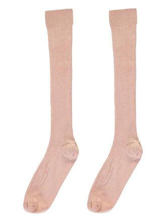 Red Valentino chaussettes bottes c&ocirc;tel&eacute;es - Rose