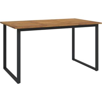 vidaXL Gartentisch mit Beinen in U-Form 140&times;80&times;75 cm Massivholz Akazie vidaXL