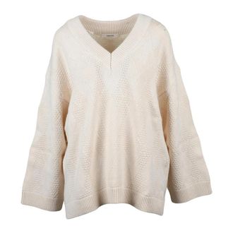Selected V-Ausschnitt Pullover - - Knitwear - Damen - Wei&szlig; - XS