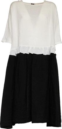 Apuntob Femme, Robes, Multicolore, Taille: 38 FR Robe &agrave; Manches Courtes et Col Rond