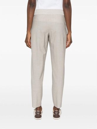 PANICALE Drawstring Waist Trousers - Beige