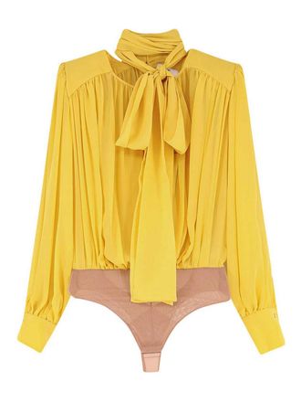Elisabetta Franchi Top - Jaune Clair