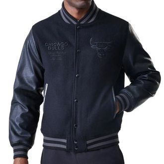 New Era NBA Unisex Tonal College Jacke Chicago Bulls black (DE/NL/SE/PL, Alphanumerisch, XXL, Regular, Regular, Schwarz)