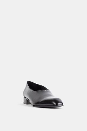 Khaite Womens Mocassins Colt Slip On Loafer En Cuir Noir Black Loafers