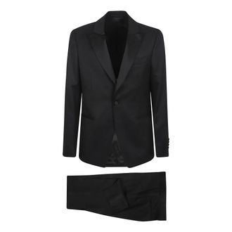 Lardini Schwarzer Herrenanzug Aw25 - - Suits - Herren - Schwarzk - XL