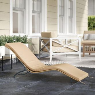 STILVORA Bain De Soleil Avec Coussin Int&eacute;gr&eacute; R&eacute;sistant Aux UV Et Aux &Eacute;claboussures Structure Acier En Rotin Beige