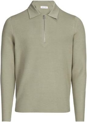 Sams&oslash;e & Sams&oslash;e Pull uni &agrave; col plat et zipp&eacute;