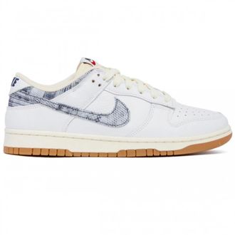 Nike Homme, Chaussures, Blanc, Taille: 39 EU Dunk Low Washed Denim Baskets
