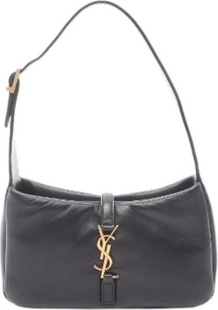Saint Laurent Pre-owned Sac &agrave; main en cuir dagneau Paris LE 5 A 7 - Femme - Pre-owned - Noir - Taille: ONE Size