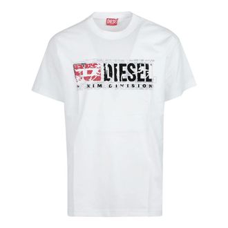 Diesel Homme, Tops, Blanc, Taille: M T-shirt décontracté avec design T-Norm