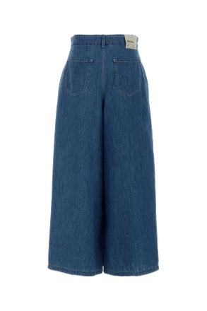Max Mara Womens Denim Nastro Jeans Blu Notte Exterior: Cotton Linen