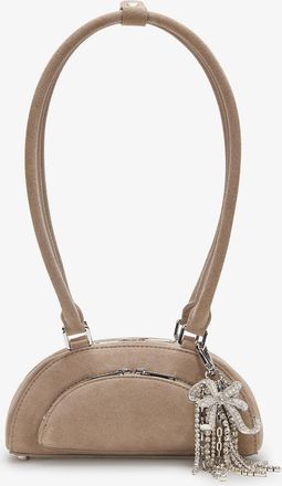 Self Portrait Suede shoulder bag with charms - SELF PORTRAIT - gender_Woman