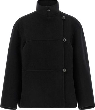 R&oacute;he Manteau Au Genou - Noir