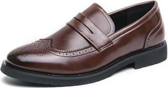 Minitoo Mocassins à enfiler pour homme avec boucle - Mocassins dété décontractés, Y1116 Marron, 38 EU