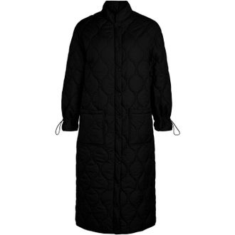 Object Damen Objline Long Quilted Jacket Noos Mantel, Schwarz, 42 EU