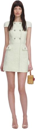 Self Portrait Femme, Robes, Vert, Taille: 36 FR Lime Boucle Mini Dress