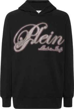 Philipp Plein Hoodie Basic Strass Signature - - Sweatshirts & Hoodies - Herren - Schwarzk - M