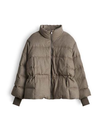 someday Daunenjacke Vajomi cozy in Woll Optik Taillierte Form mit Stehkragen und elastischem Taillenbund